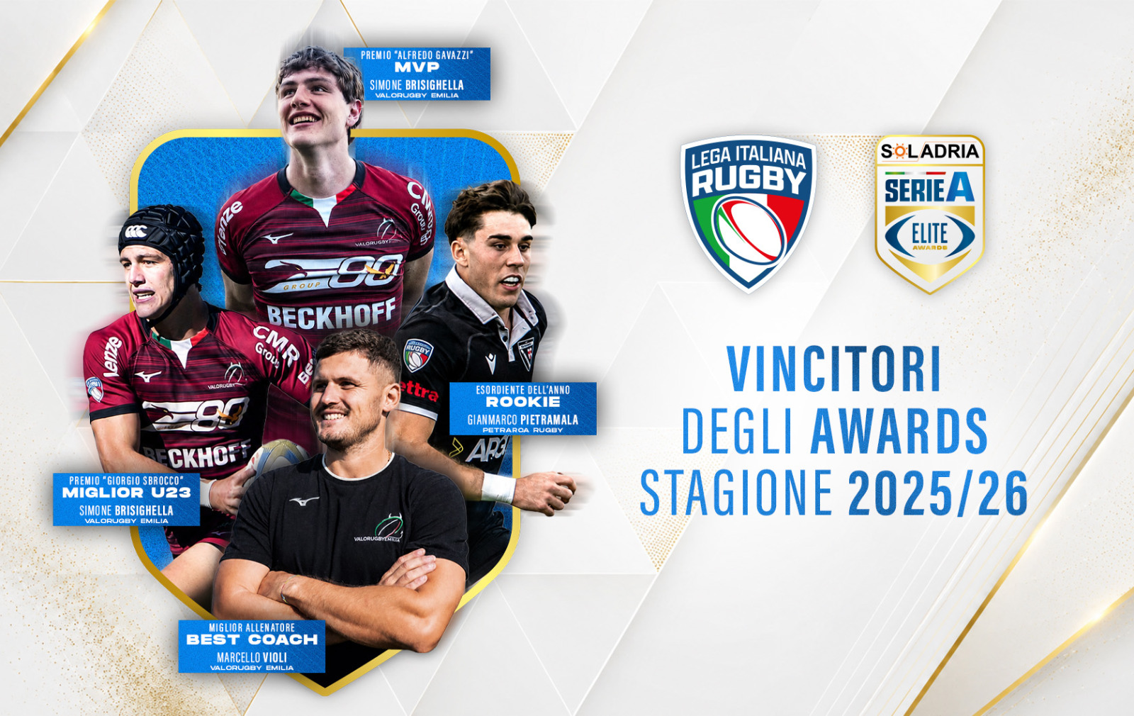 I vincitori della prima edizione dei Serie A Élite Awards 2025/26 ...